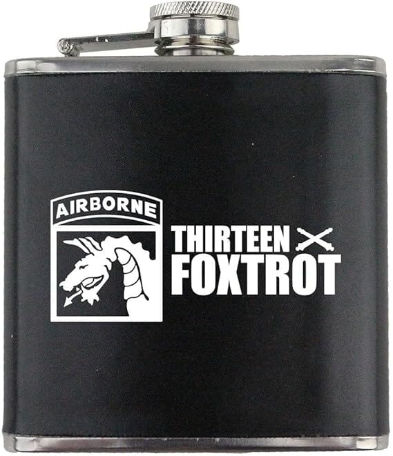 Army XVIII Airborne Division 13 Foxtrot Veteran Leather Wrapped 6oz. F ...