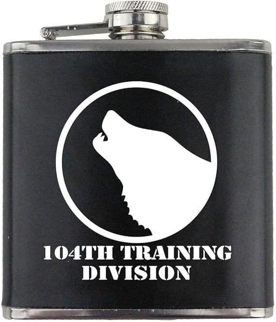 Army 104th Training Division Subdued Stainless Steel Leather Wrapped 6 ...