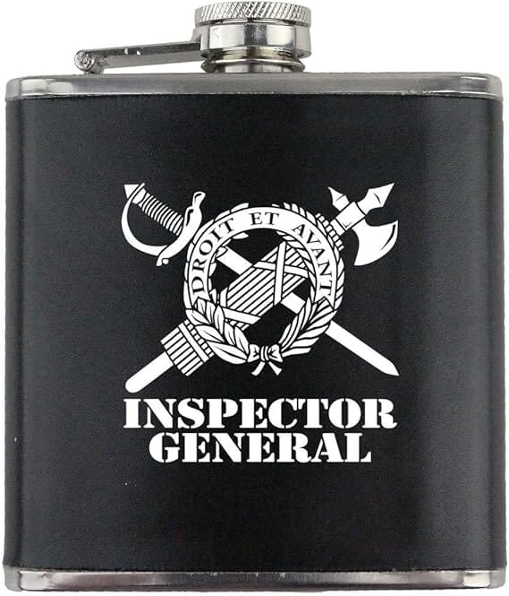Army Inspector General Branch Military Stainless Steel Leather Wrapped ...