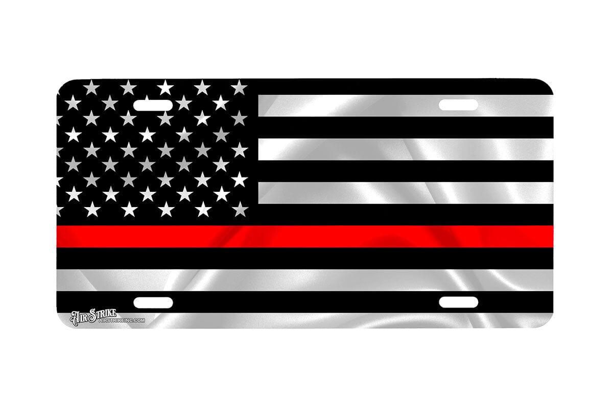 "Thin Red Line" - Decorative License Plate – USAMM