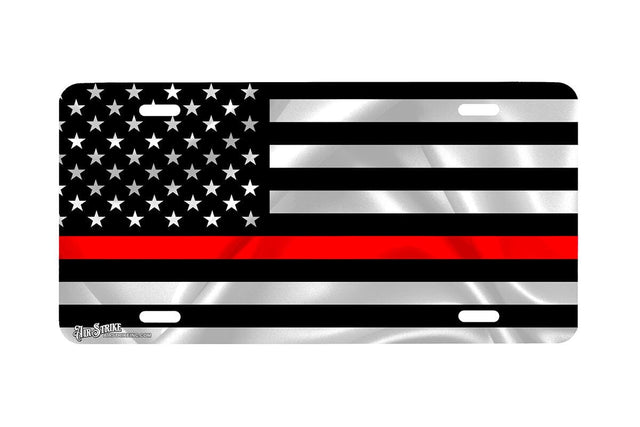 "Thin Red Line" - Decorative License Plate – USAMM