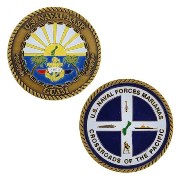1 3/4" Guam Base Logo W/Sleeve Coin – USAMM