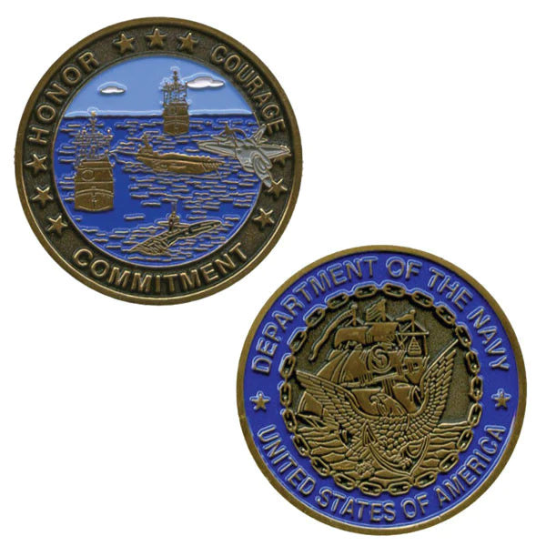 Department Of The Navy W/Sleeve Coin – USAMM