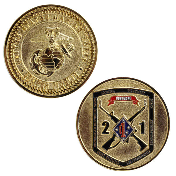 1-3/4" 2Nd Battalion 1St Marines Gunsmoke Coin – USAMM