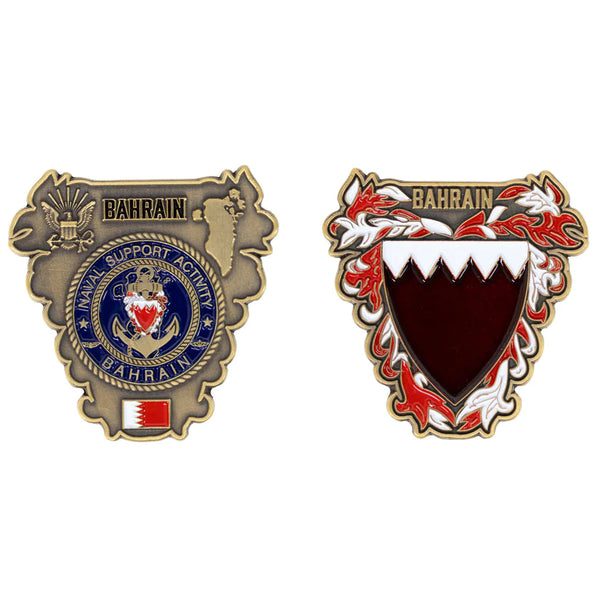 2 Inch Naval Support Activity Bahrain Crest Coin | USAMM