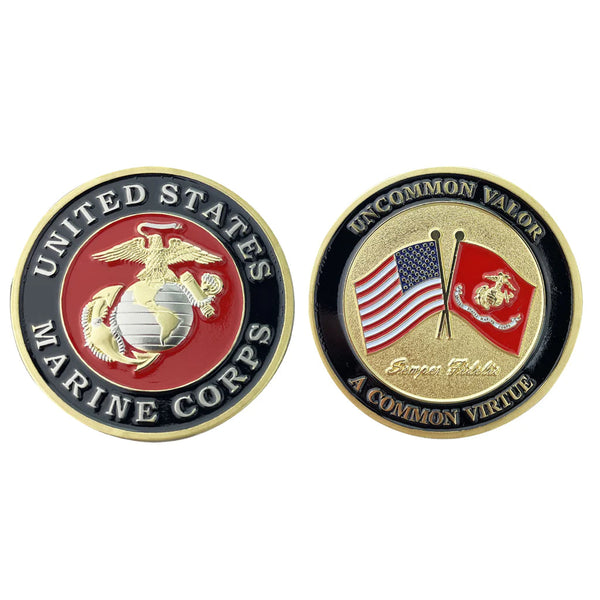 2" USMC Uncommon Valor A Common Virtue Coin | USAMM