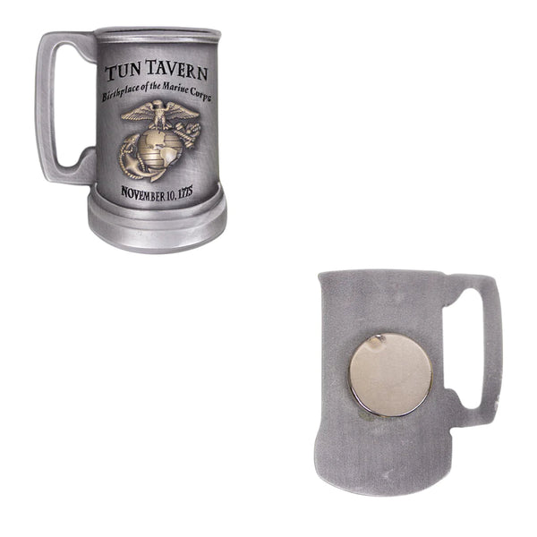 2" Magnet USMC Tun Tavern Antique Silver Coin | USAMM