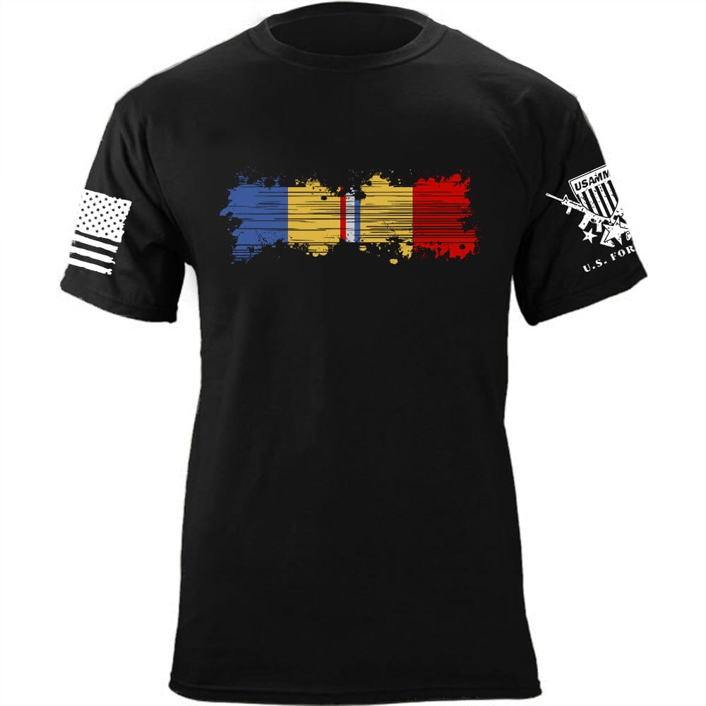 Combat Action Ribbon Distressed T-Shirt | USAMM