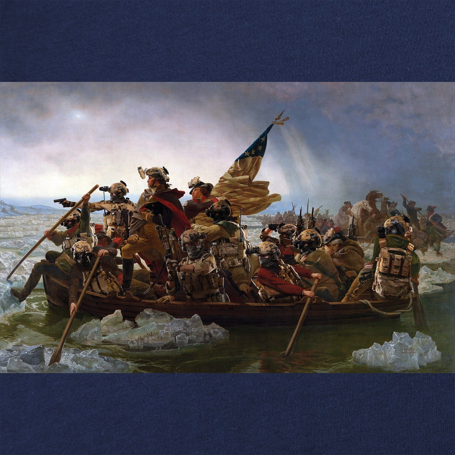 George Washington Crossing The Delaware Operators Tshirt – USAMM