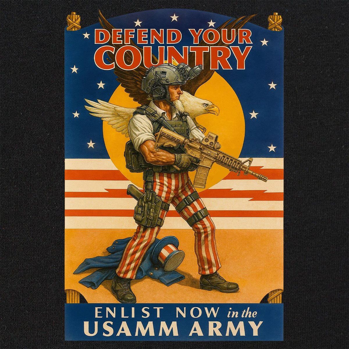 USAMM Army Uncle Sam Version 2 T-Shirt