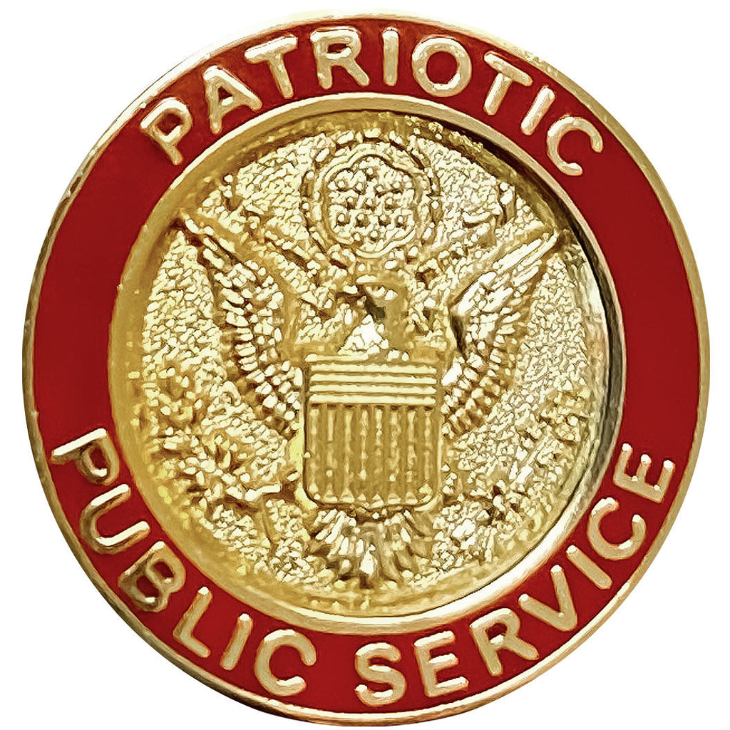 Patriotic Public Service Lapel Button | USAMM