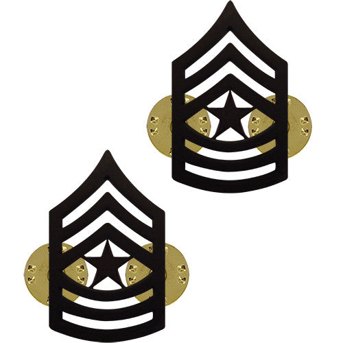 Army Subdued Black Metal Rank – USAMM
