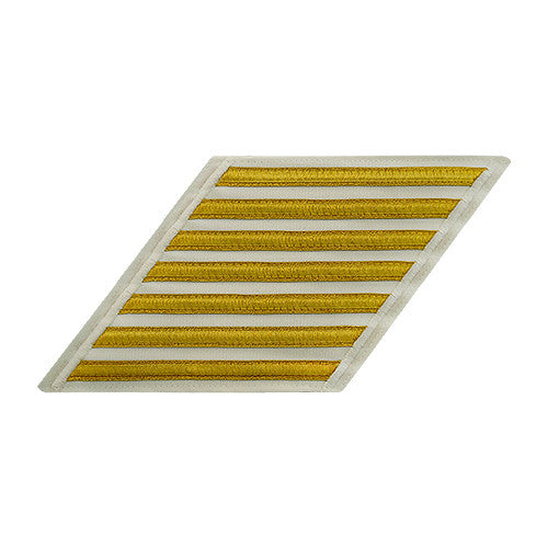 Enlisted Gold on White Hashmarks / Service Stripes - Female | USAMM