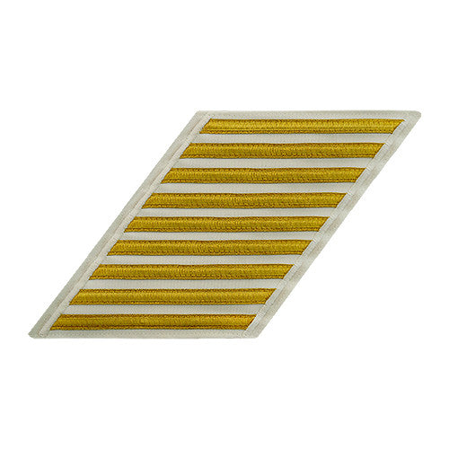 Enlisted Gold on White Hashmarks / Service Stripes - Female | USAMM