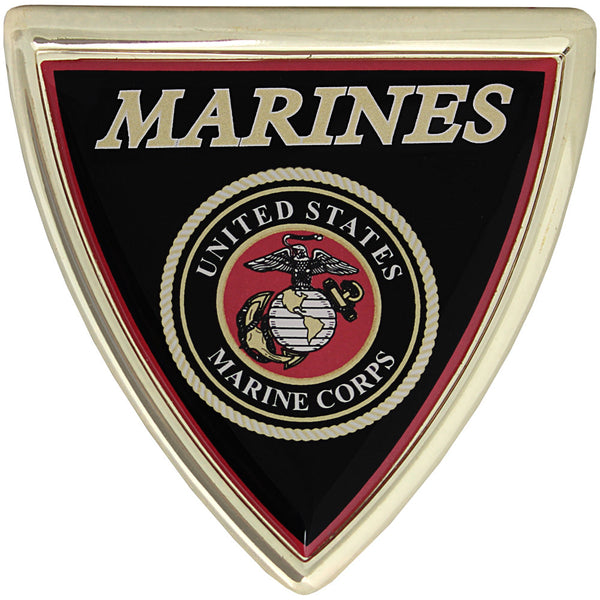 U.S. Marine Corps Shield Chrome Auto Emblem | USAMM