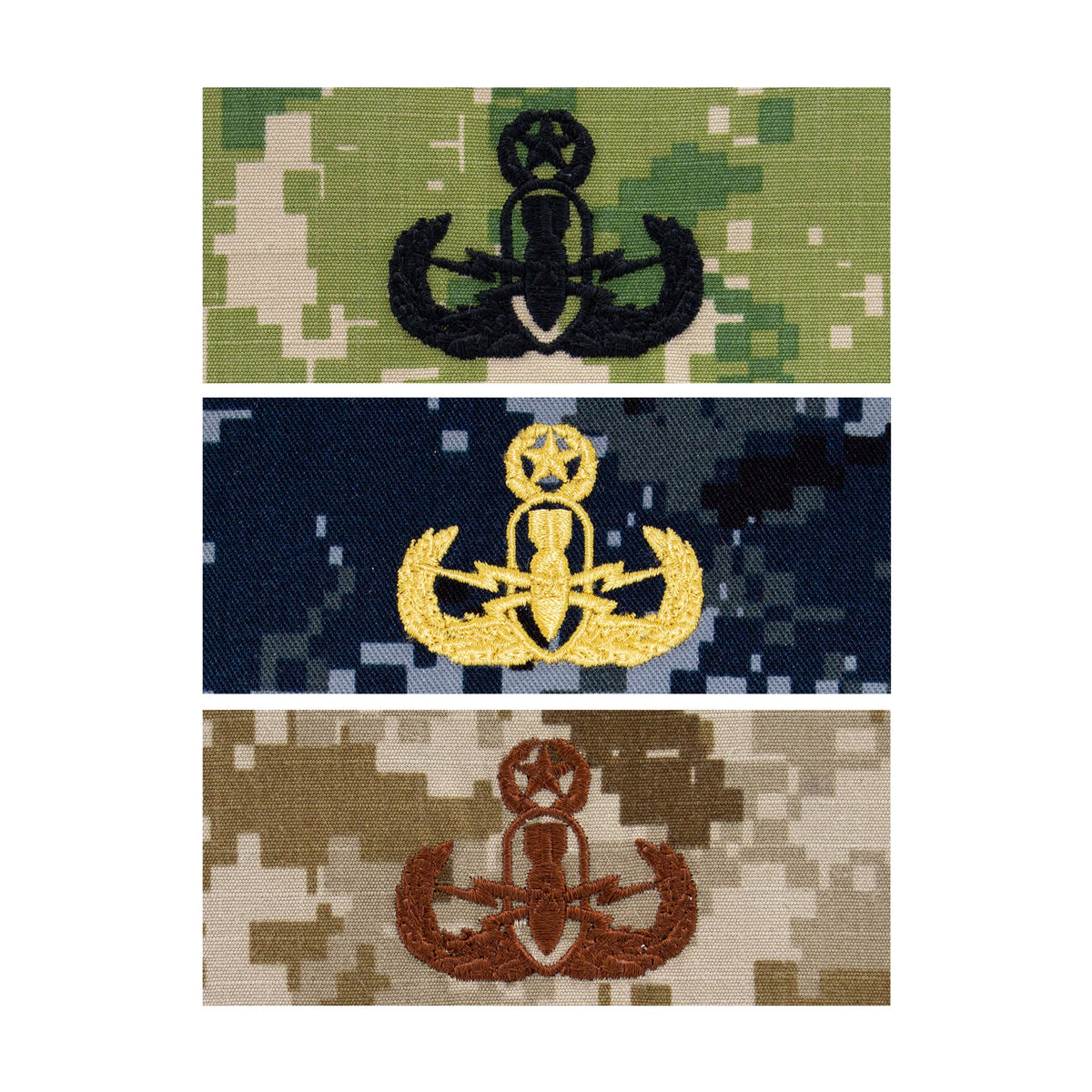 US Navy Embroidered Badge - EOD Officer – USAMM