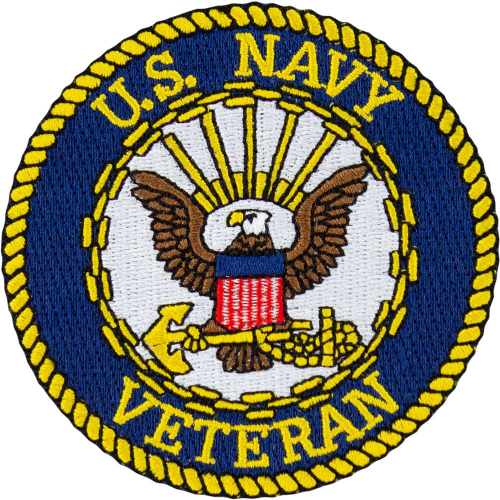 Navy Veteran Round Patch | USAMM