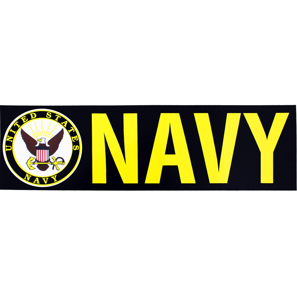 Navy with Seal Bumper Sticker – USAMM