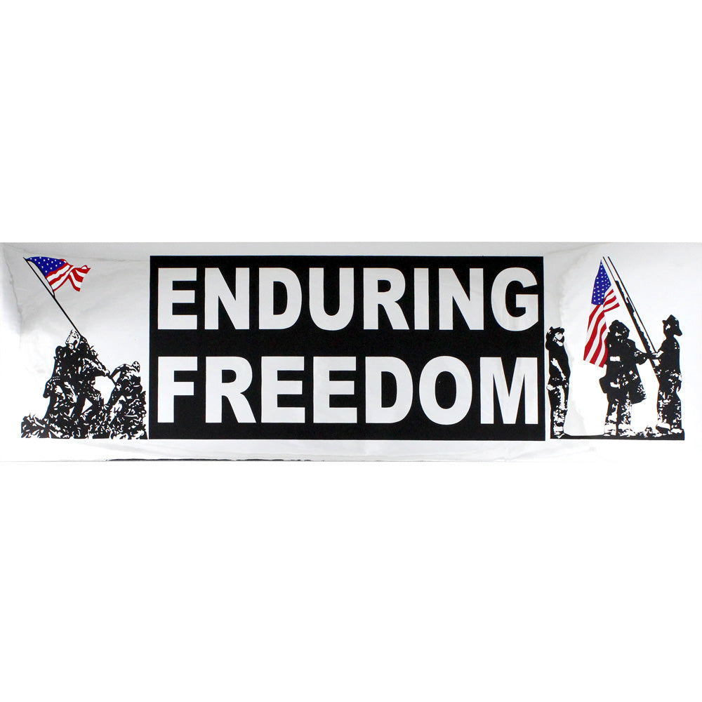 Enduring Freedom Metallic Bumper Sticker | USAMM