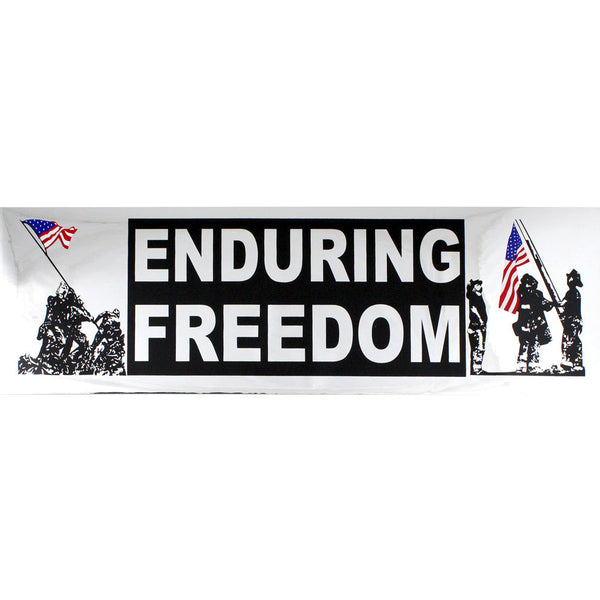 Enduring Freedom Metallic Bumper Sticker | USAMM