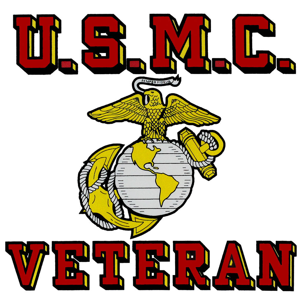 USMC Veteran Clear Decal | USAMM