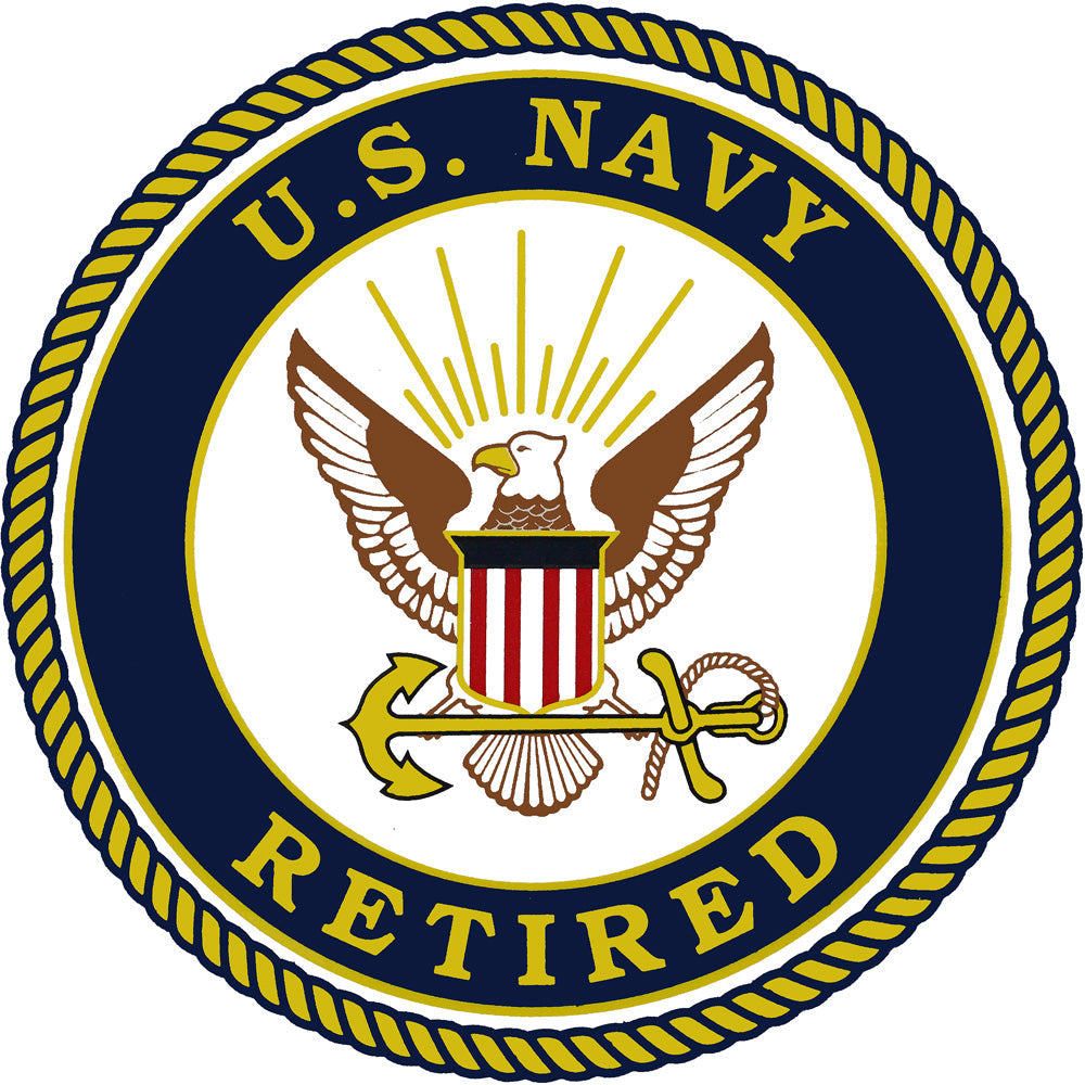 U.S. Navy Retired Clear Decal | USAMM