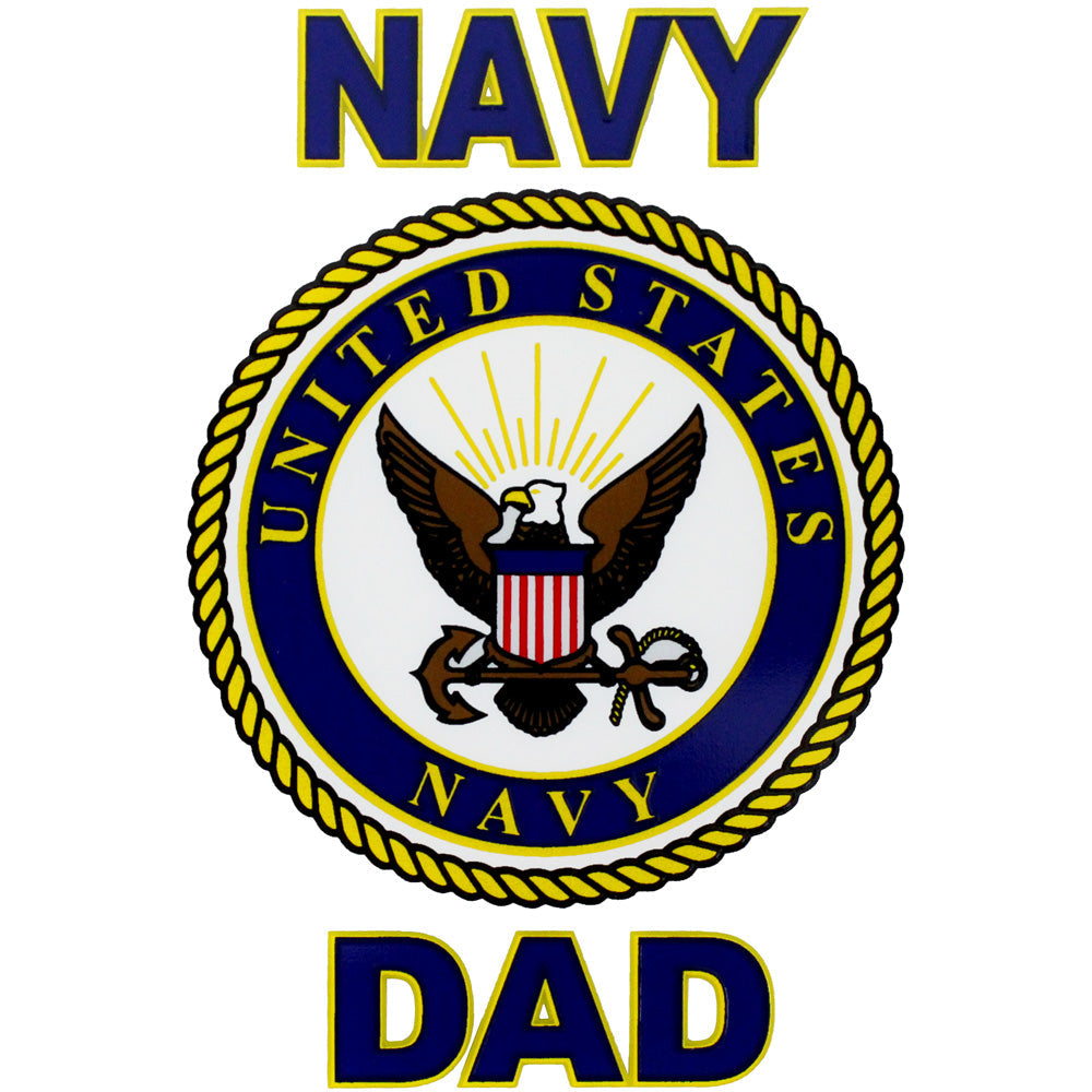 Navy Dad Clear Decal | USAMM