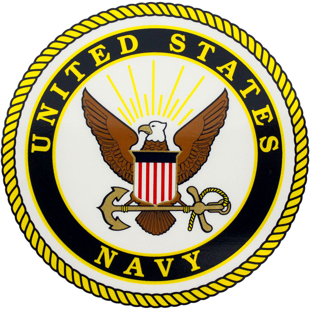 U.S. Navy with Seal Clear Decal – USAMM