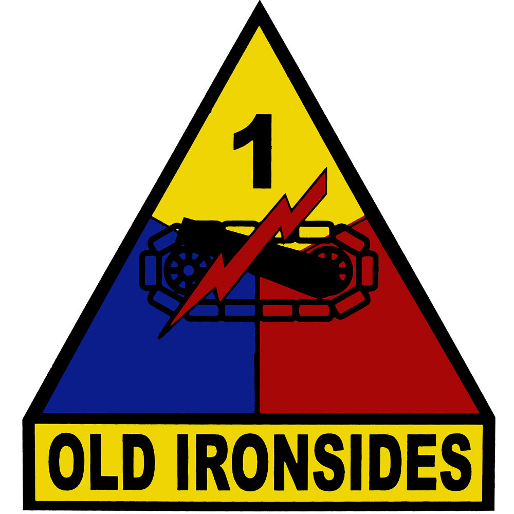 1st Armored Division (Old Ironsides) Clear Decal | USAMM