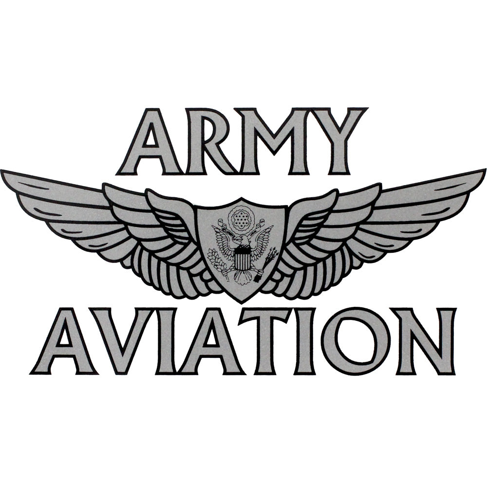 Army Aviation With Aircrew Wing Clear Decal | USAMM