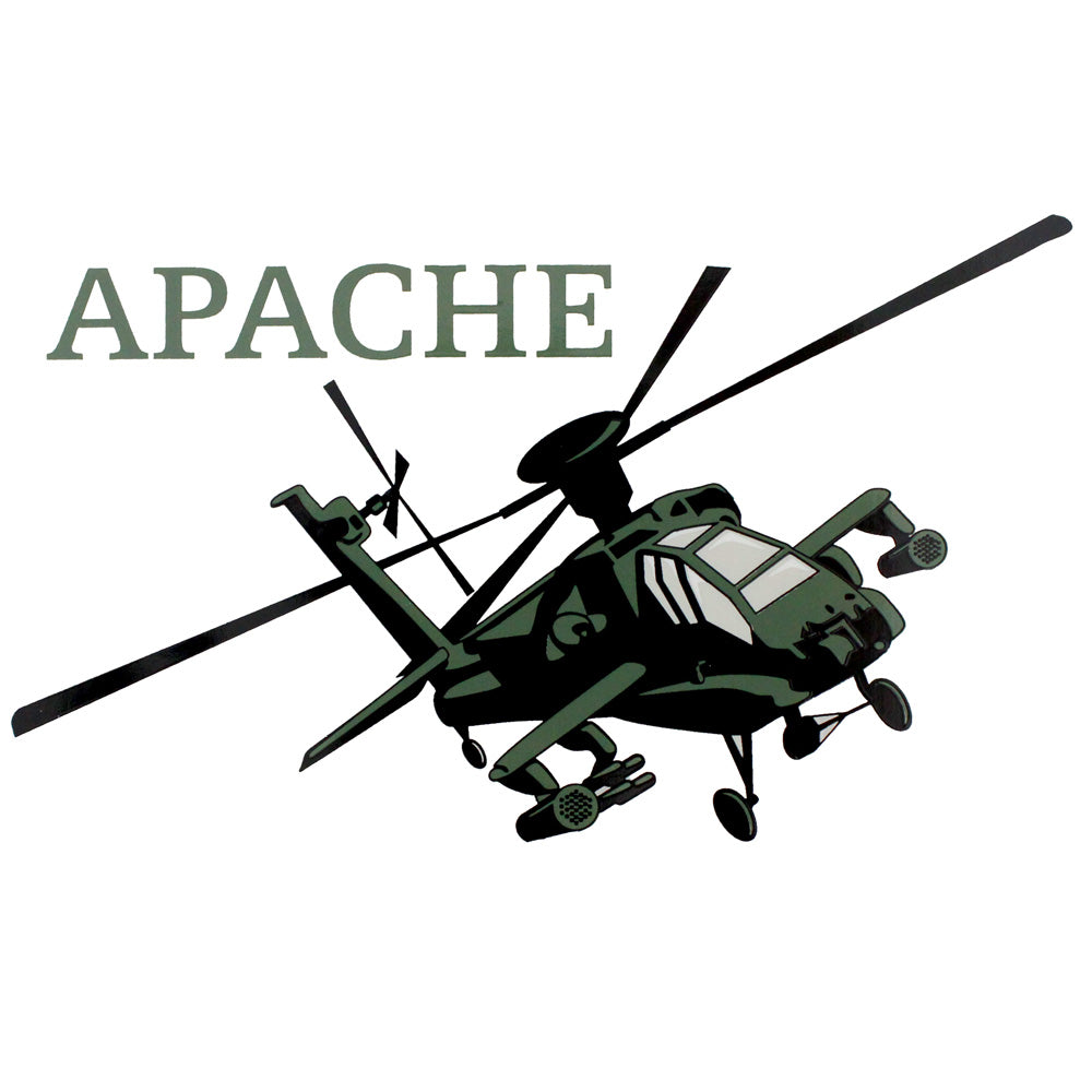 Apache Helicopter Clear Decal | USAMM