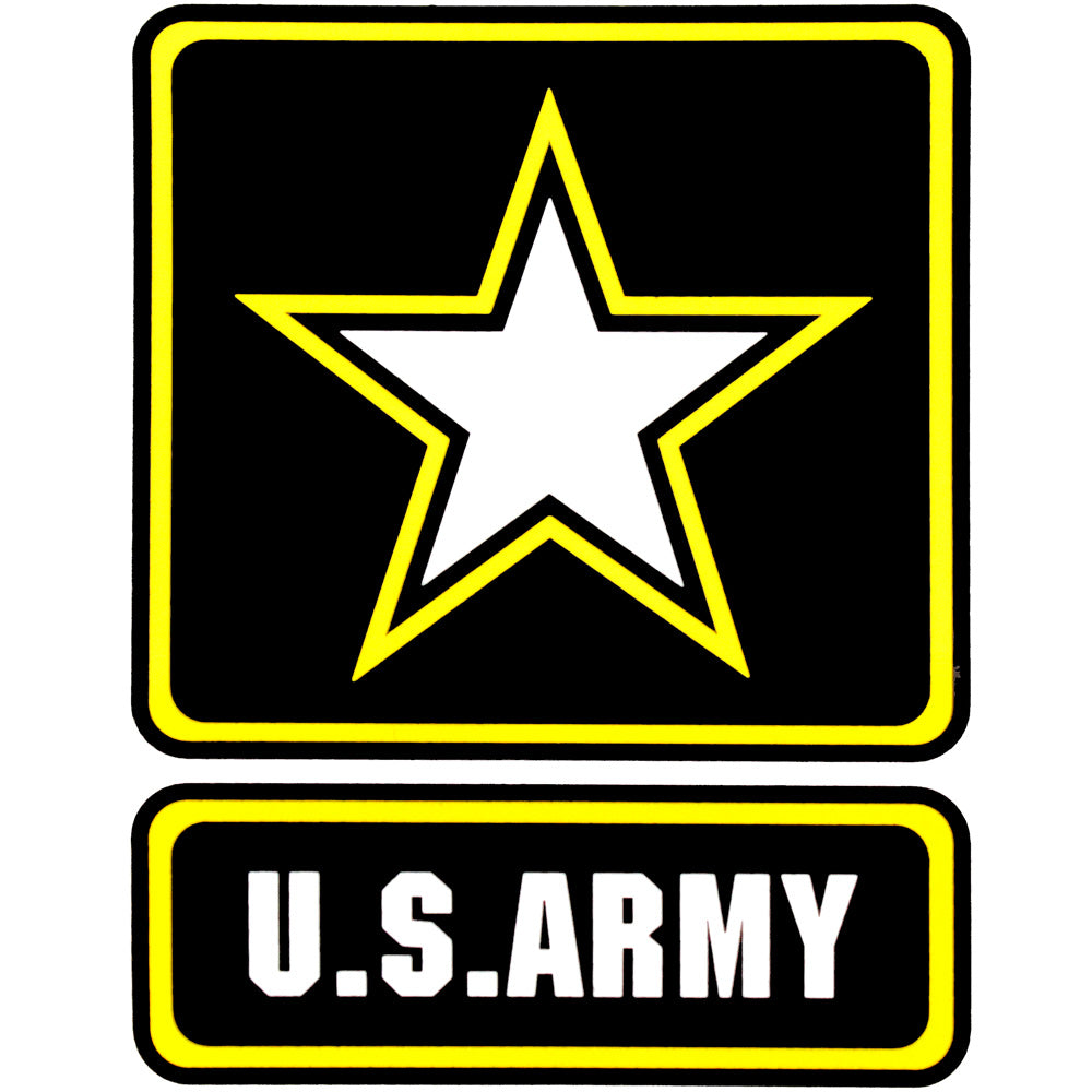 U.S. Army With Star Logo Clear Decal | USAMM
