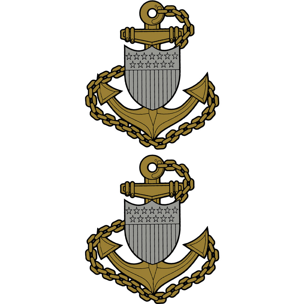 Coast Guard Enlisted Rank Clear Decal 2 pc. | USAMM