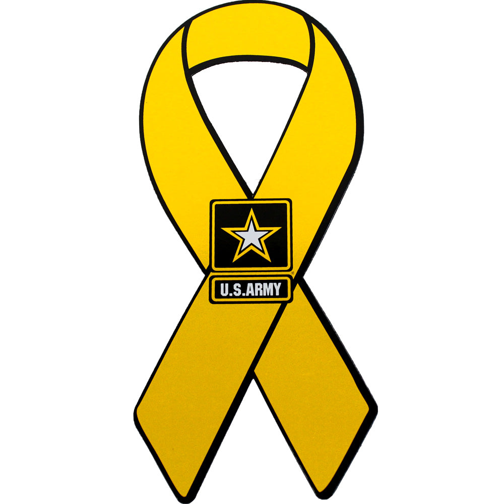 Support Our Troops Yellow Ribbon Army Star 8" Magnet – USAMM