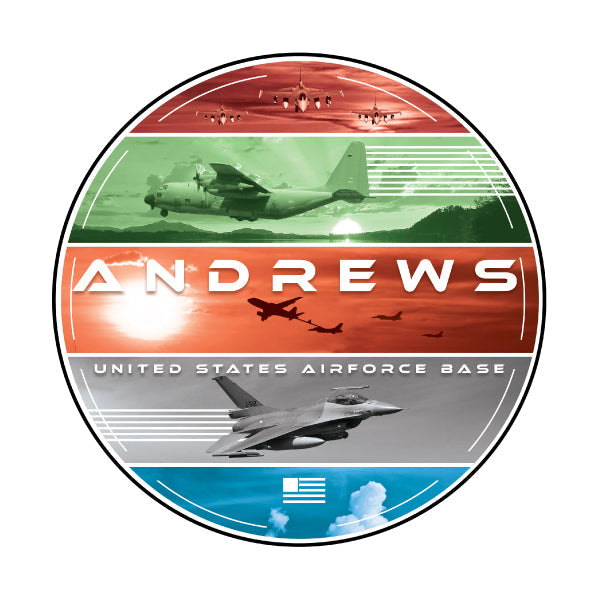 Air Force Bases Circular Vinyl Decals – USAMM