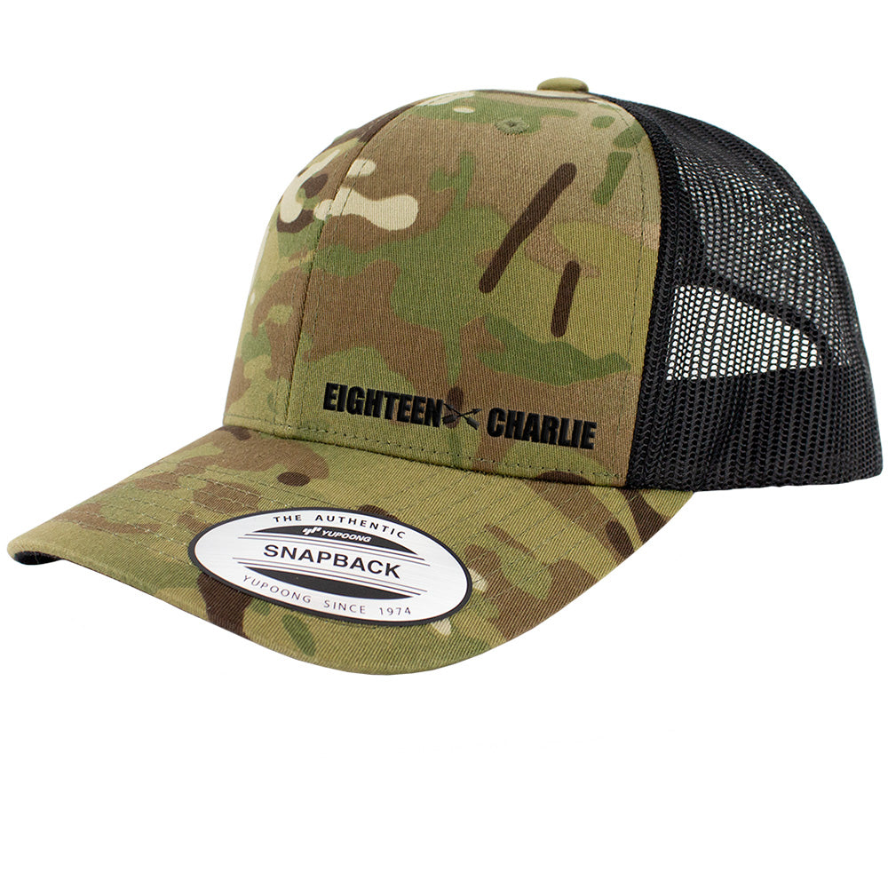 Eighteen Charlie MOS Snapback Trucker Multicam Caps | USAMM