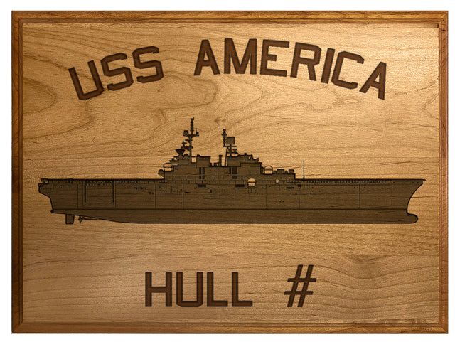 US Navy Custom Ship 3D Laser Engraved Plaque | USAMM