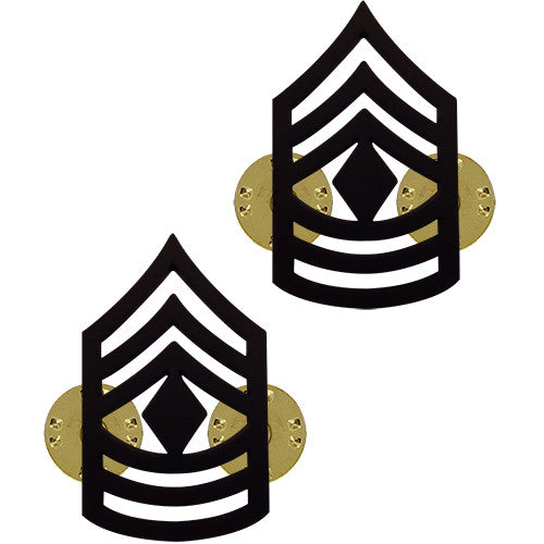 Army Subdued Black Metal Rank – USAMM
