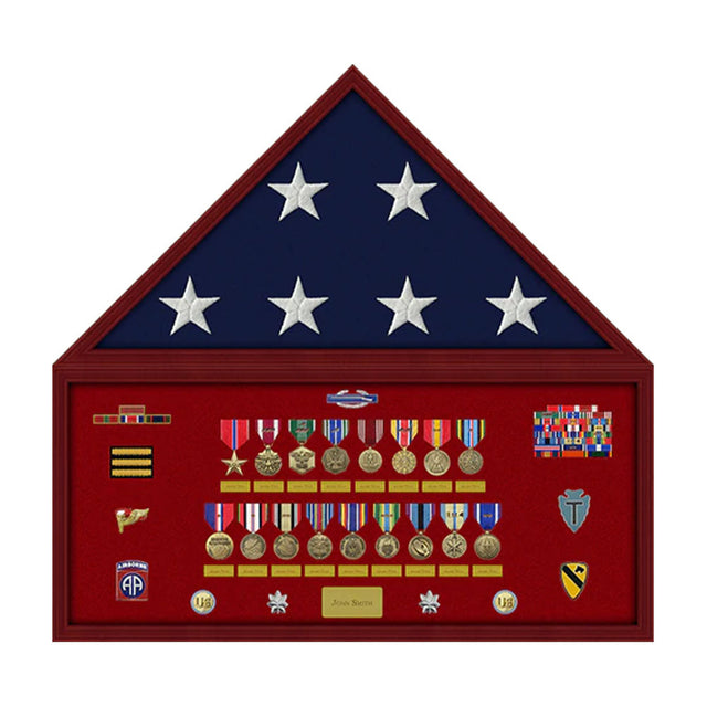 Pre-Assembled Flag Shadow Box Display Case with Flag | USAMM